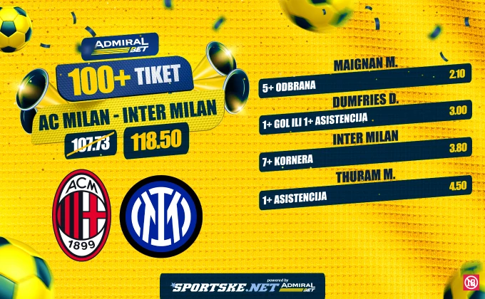 Sportske.net - AdmiralBet 100+ tiket - Menjon, Damrfis i Tiram za kvotu ...