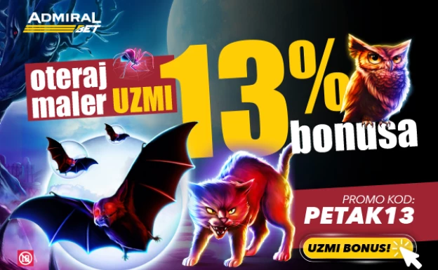 Sportske.net - Petak 13? Bonus od 13% na AdmiralBetu i ne zaboravite ...